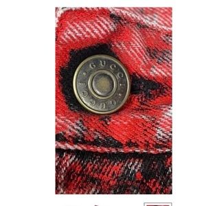 Gucci | Jeans | Gucci Black And Red Overdyed Distressed Ripped Jeans ...